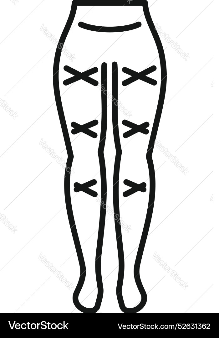 Compression stocking for varicose veins treatment Vector Image