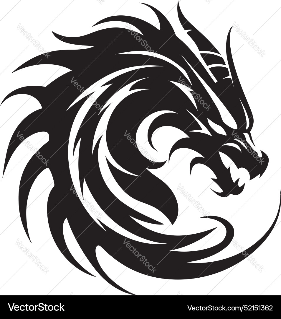 Inferno icon dragon head logo design eternal Vector Image