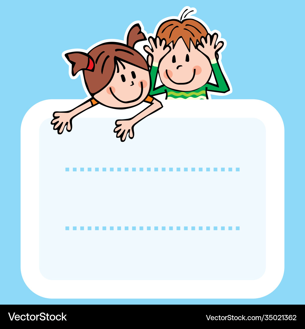 Label kids Royalty Free Vector Image - VectorStock