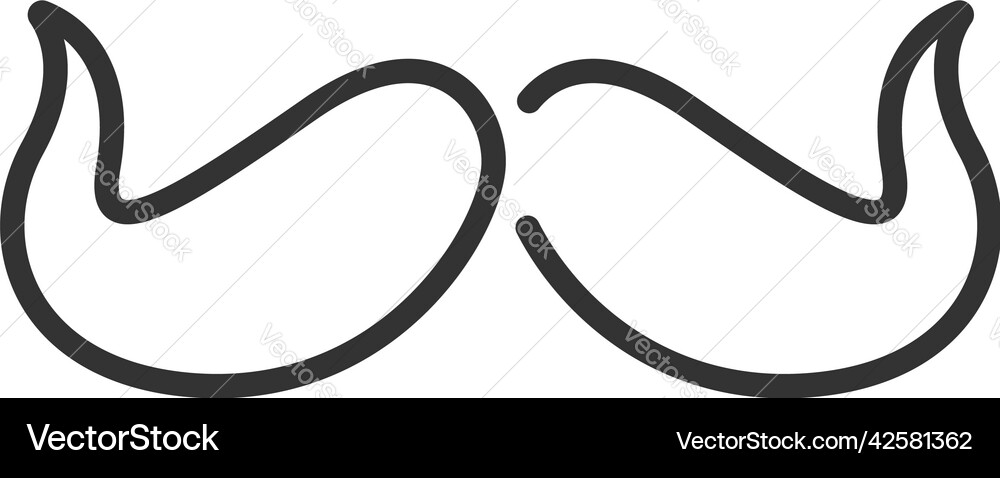 Poirot mustache icon Royalty Free Vector Image