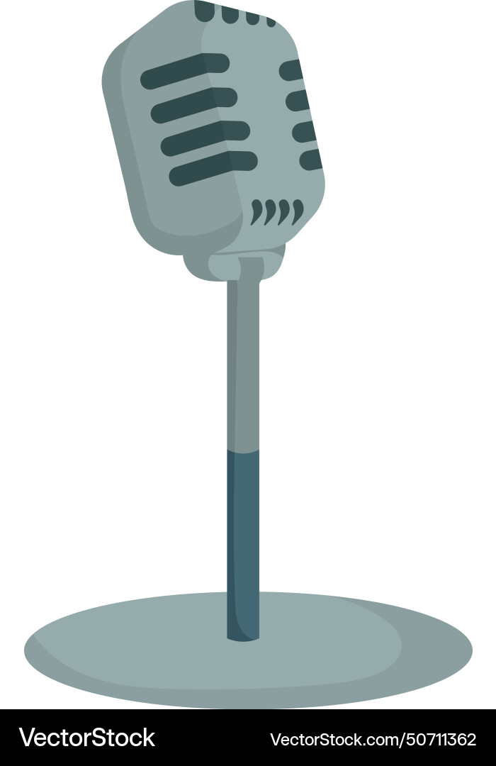 Retro mic device Royalty Free Vector Image - VectorStock
