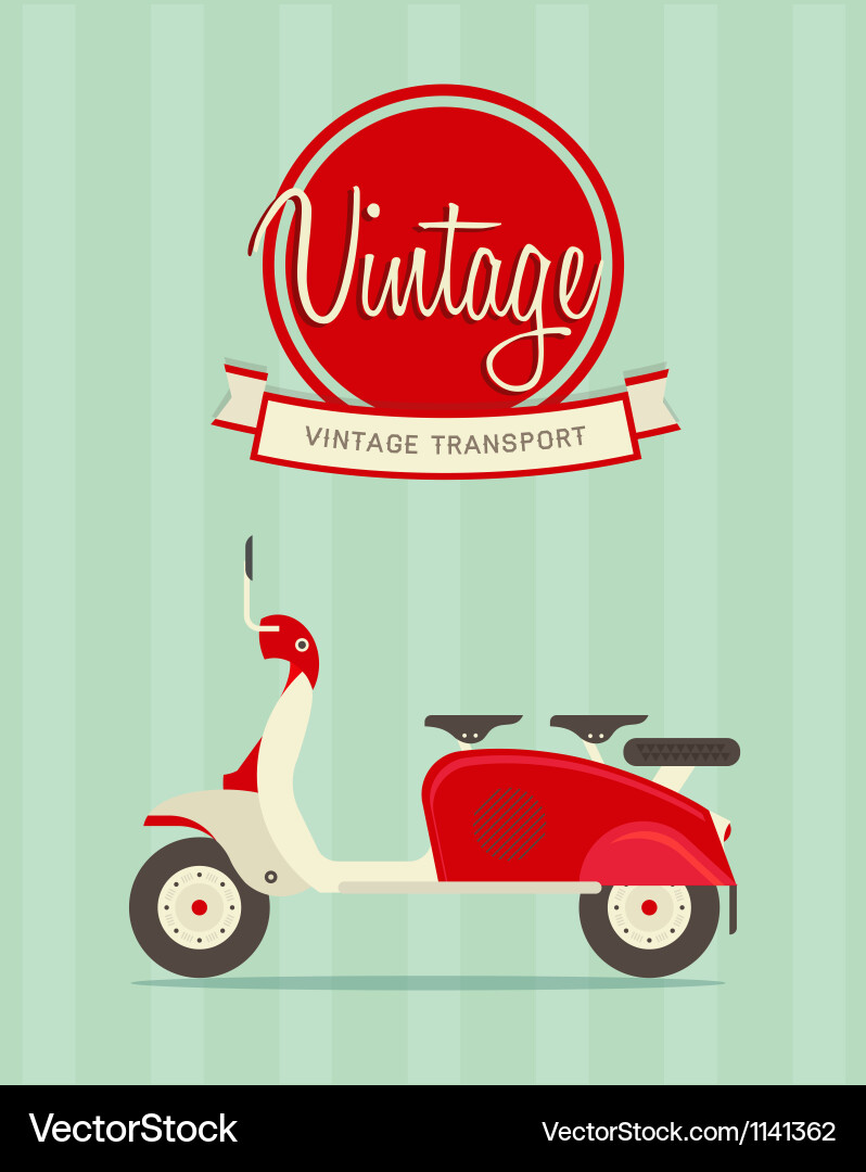Retro Motorcycle Royalty Free Vector Image - VectorStock