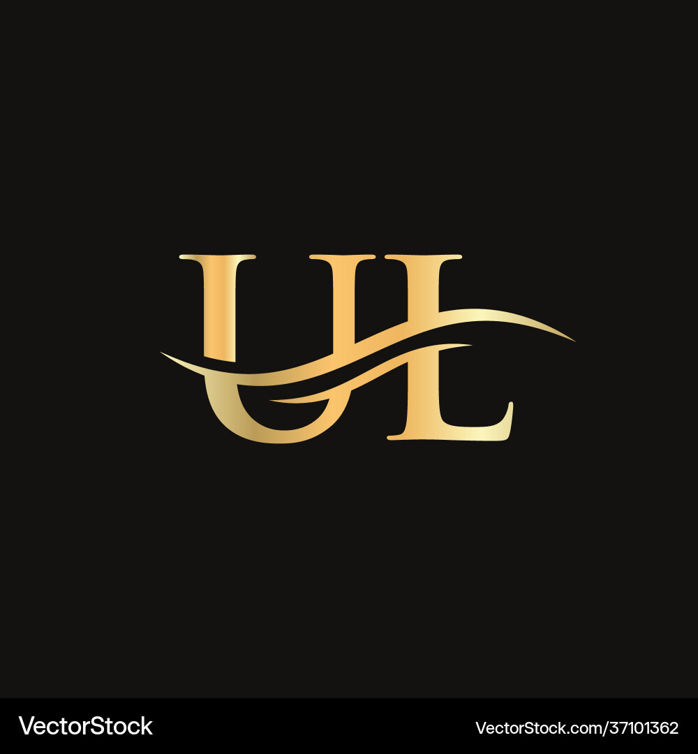Ul logo monogram letter design Royalty Free Vector Image