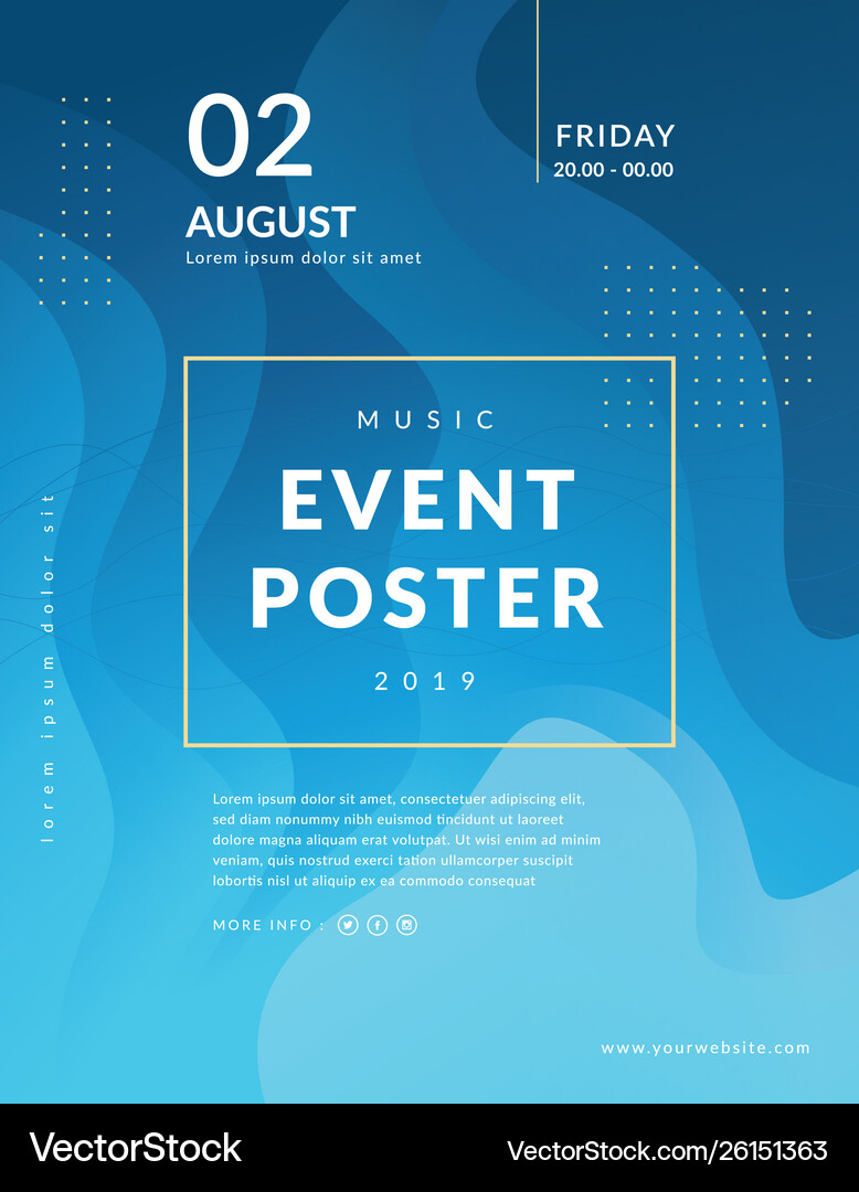 Abstract Event Poster Template Royalty Free Vector Image