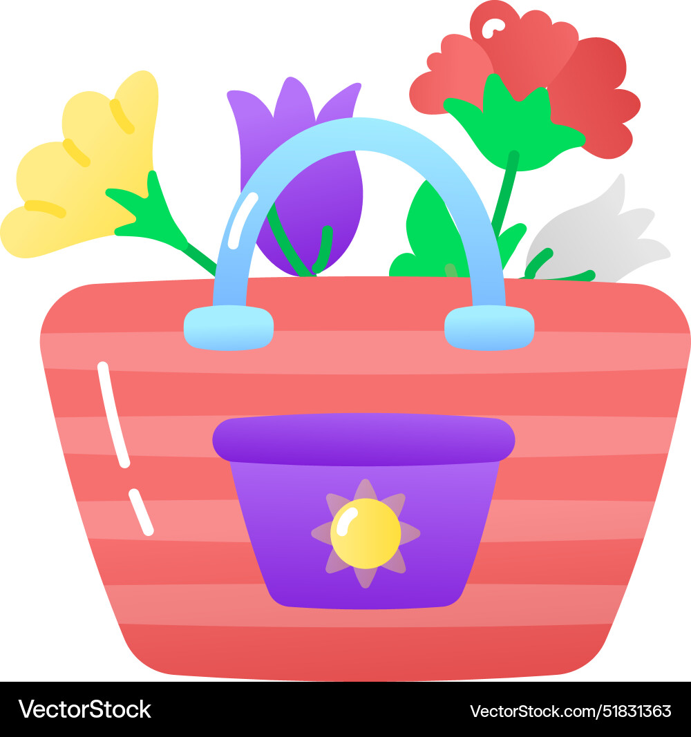 Beach bag Royalty Free Vector Image - VectorStock