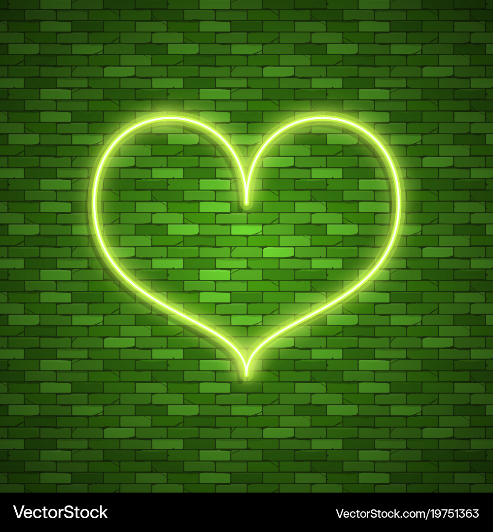 Bright heart retro blue neon sign Royalty Free Vector Image