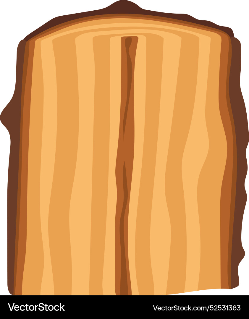 Cartoon timber with wood cut texture natural Vector Image