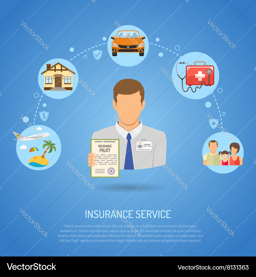 Insurance services concept Royalty Free Vector Image