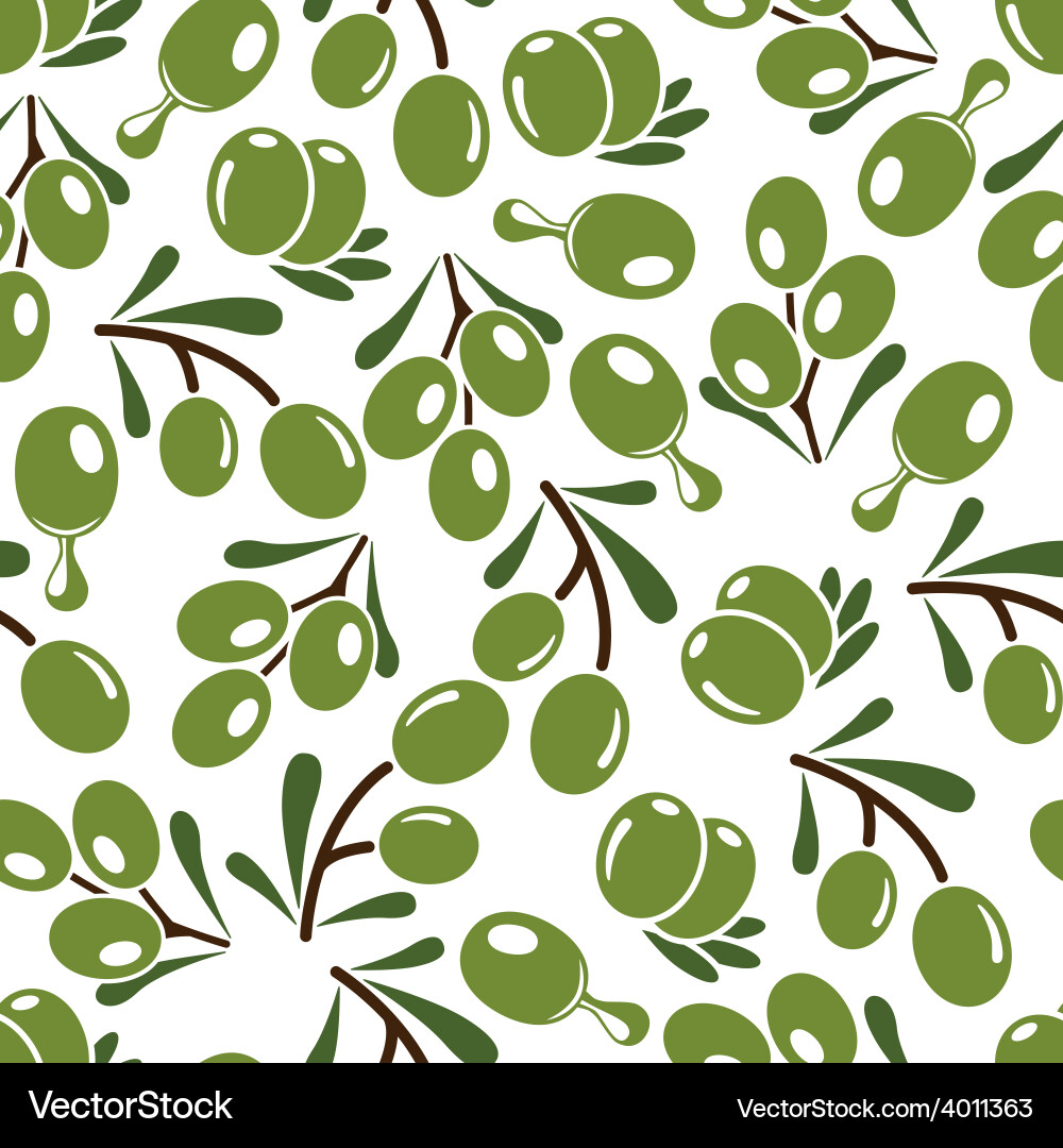 Olives seamless pattern Royalty Free Vector Image