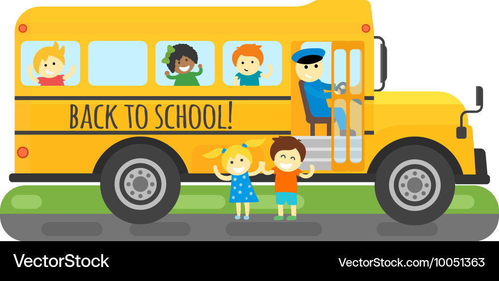 School bus isolated Royalty Free Vector Image - VectorStock