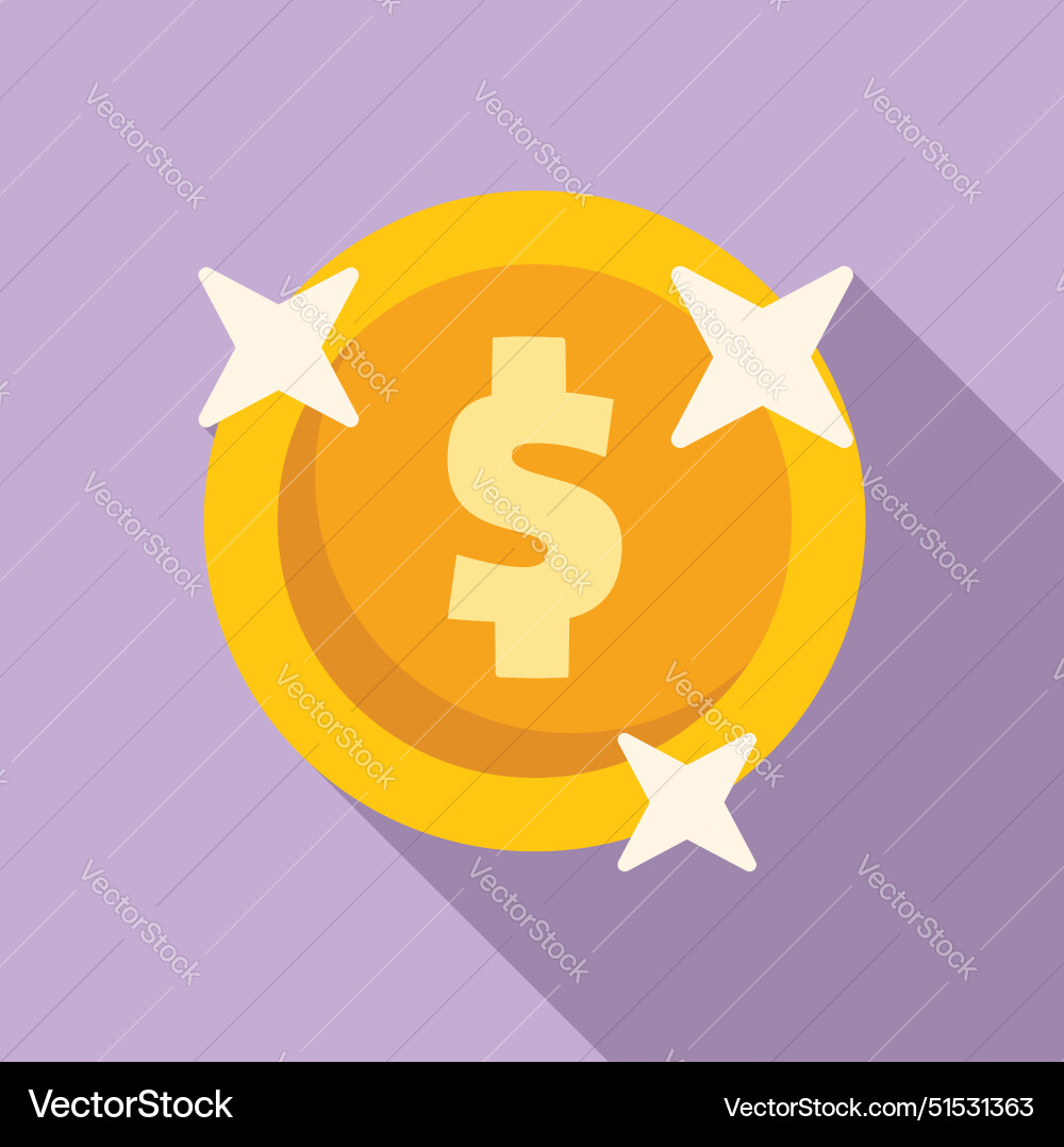 Shining golden coin wealth concept Royalty Free Vector Image