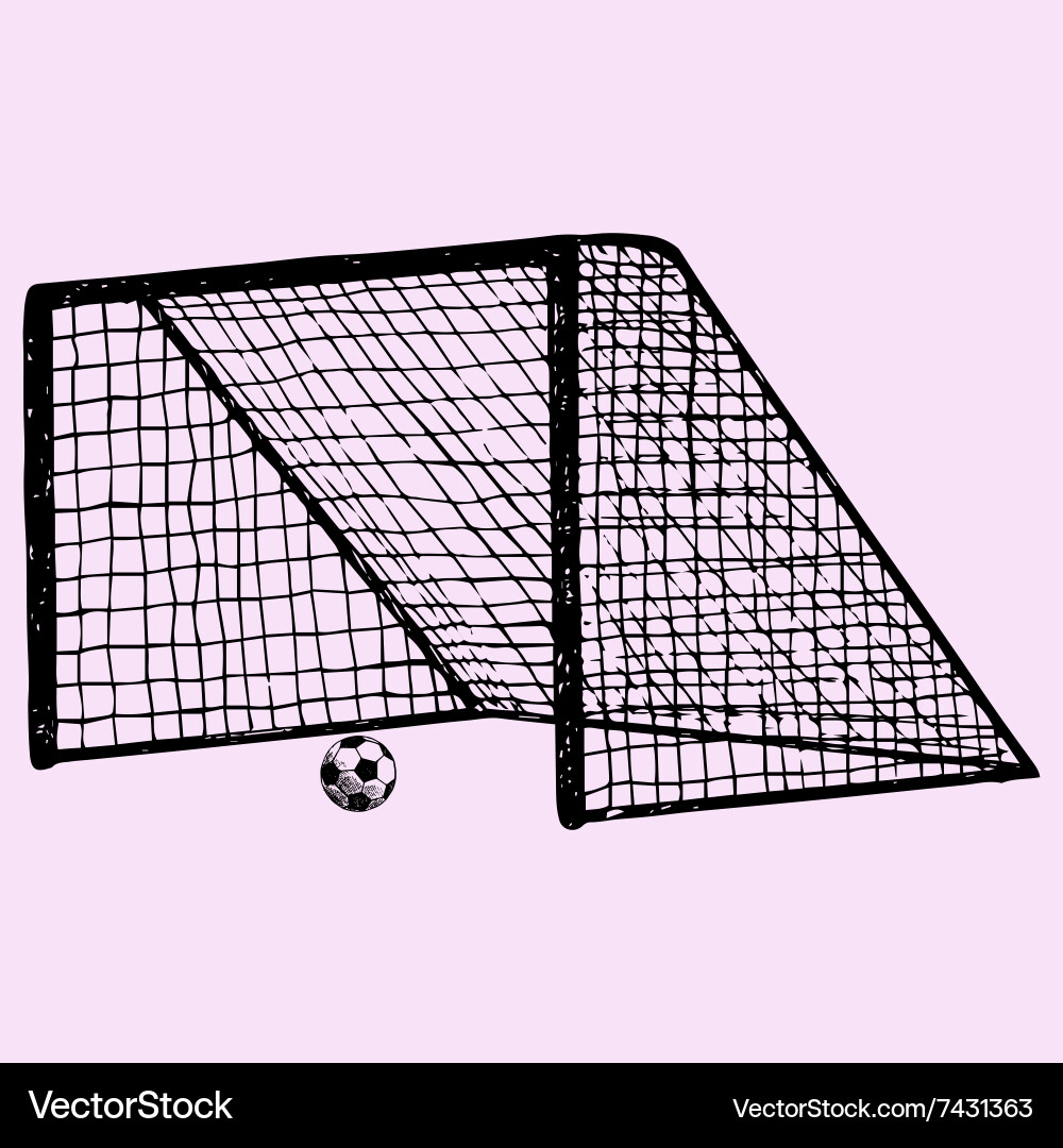 Soccer gate ball Royalty Free Vector Image - VectorStock