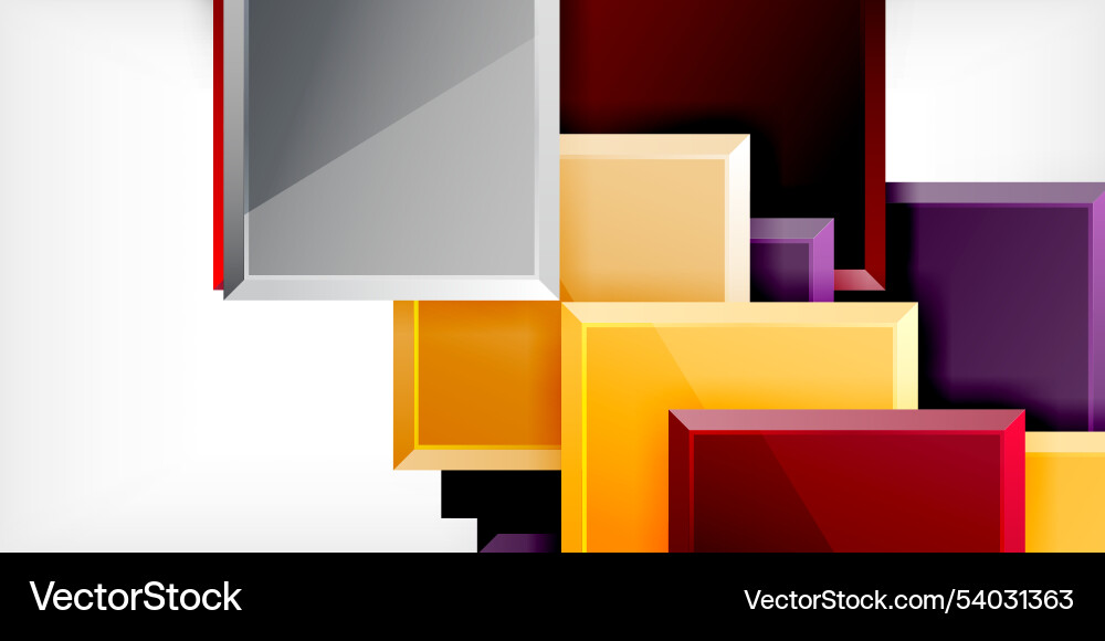 Square shape color abstract geometry Royalty Free Vector