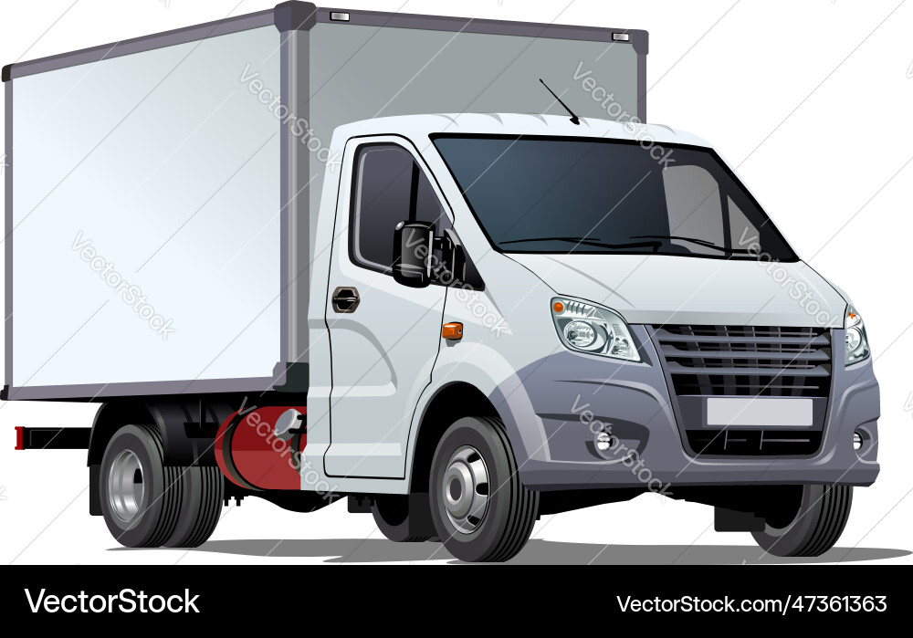 Truck template isolated on white Royalty Free Vector Image