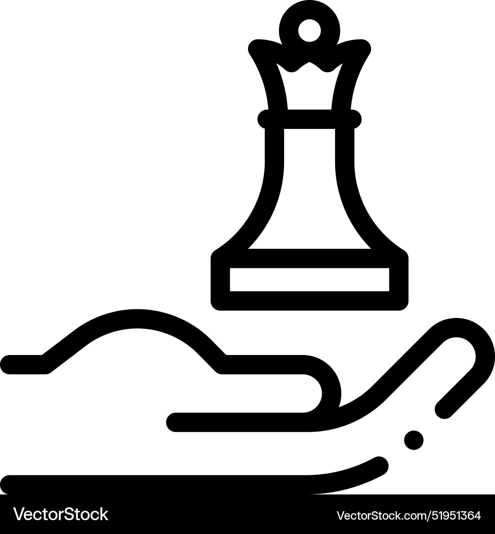Chess piece icon thin linear style design Vector Image