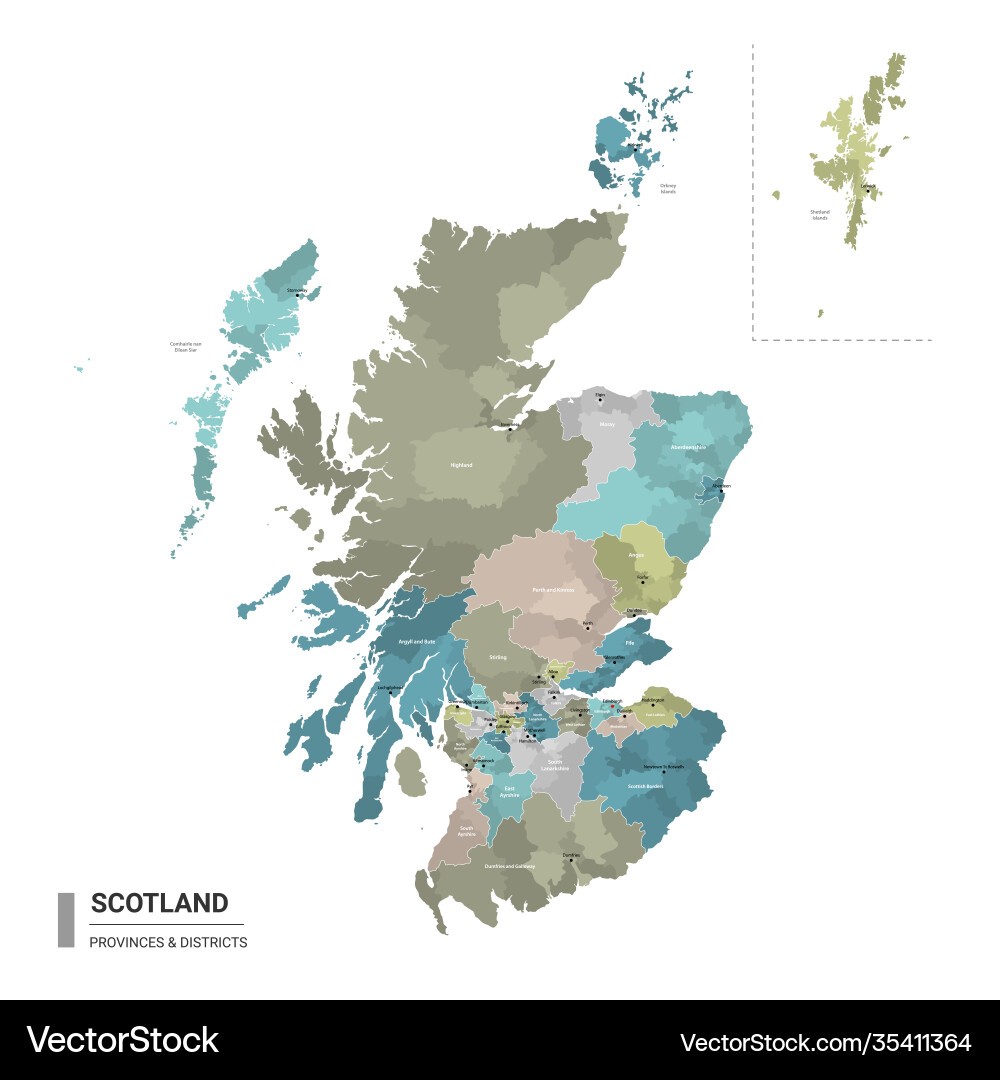 Scottland Map Counties
