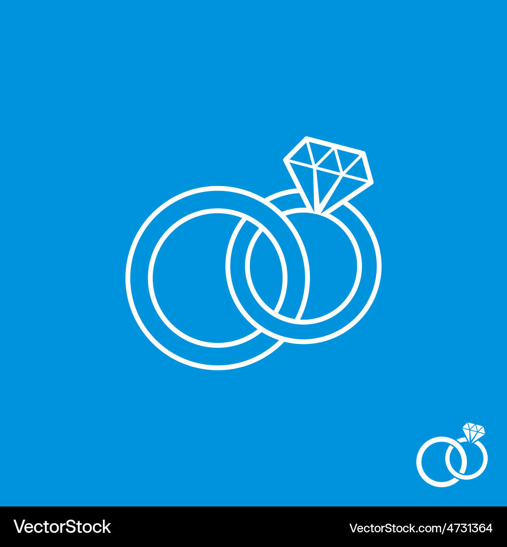 Hochzeit Ringe Lizenzfreies Vektorbild - VectorStock