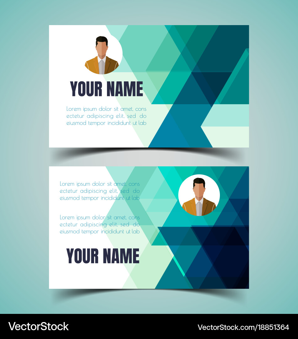 Name card template4 Royalty Free Vector Image - VectorStock