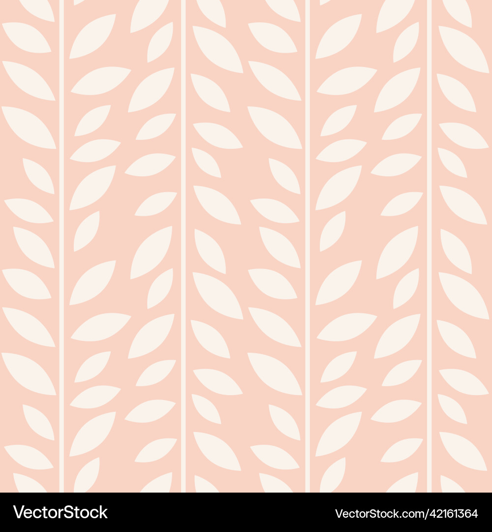 Pastel leaf pattern seamless botanical print Vector Image