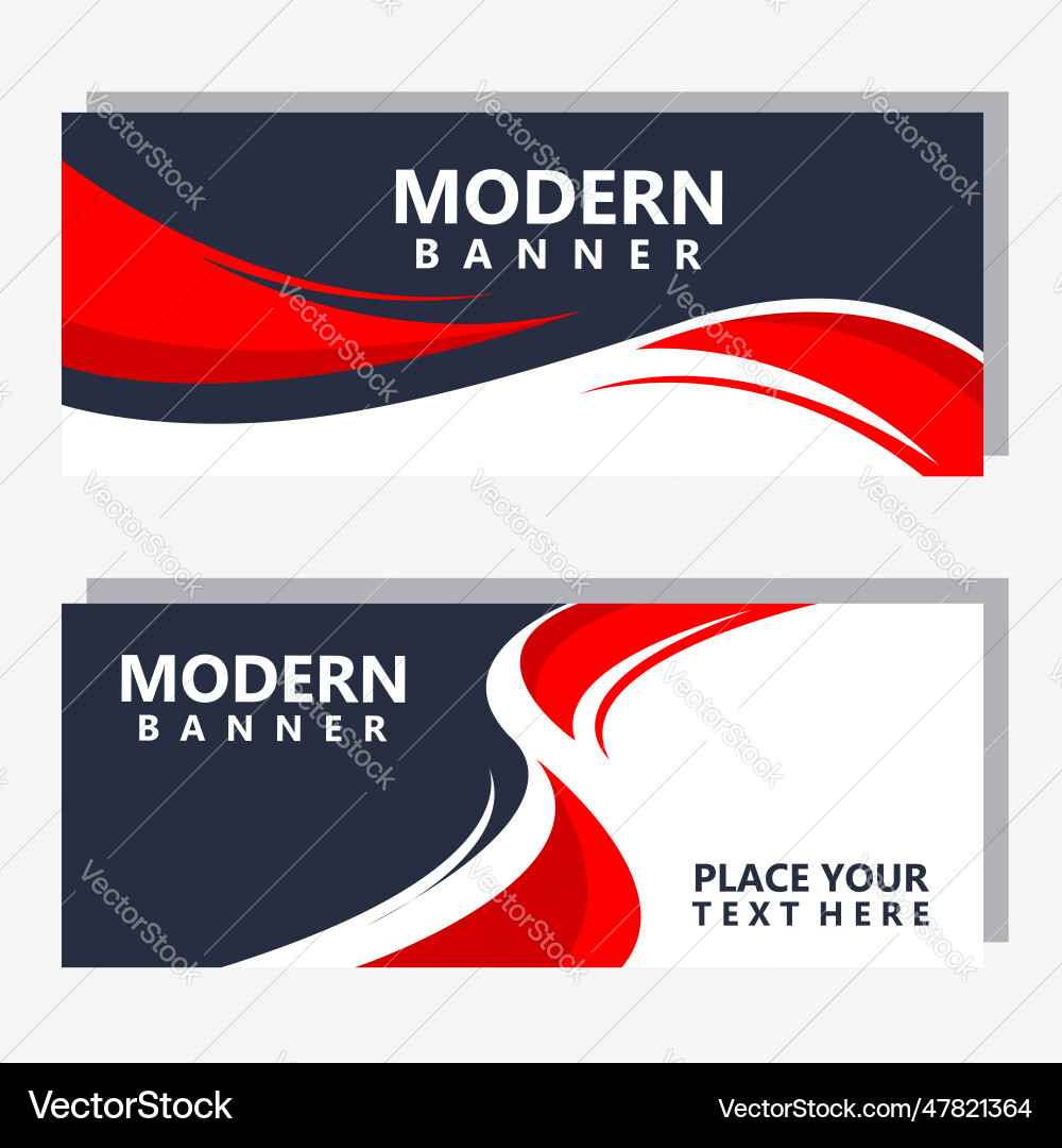 Red banner design template Royalty Free Vector Image