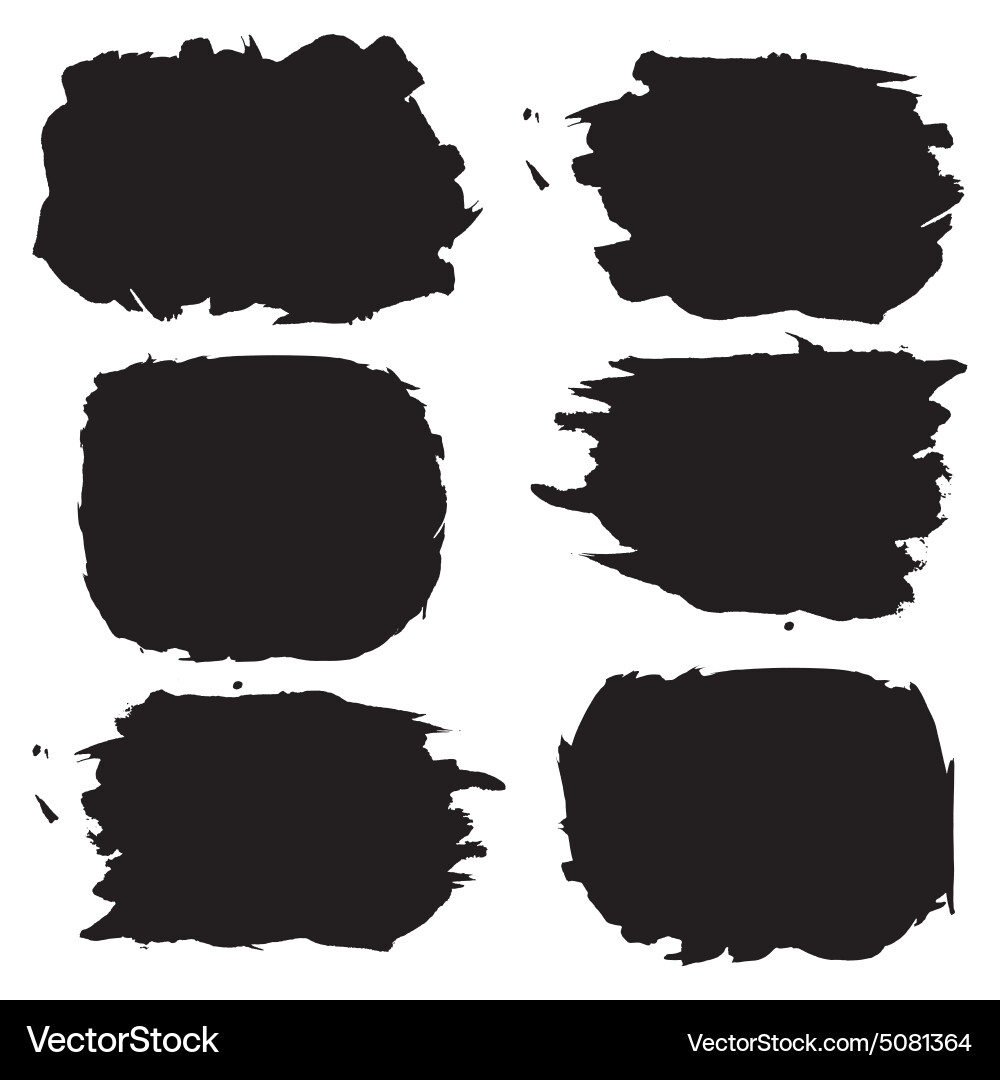 Set of grunge shapes frames eps 10 Royalty Free Vector Image