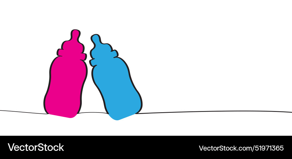 Babby bottle empty baby bottles or milk Royalty Free Vector