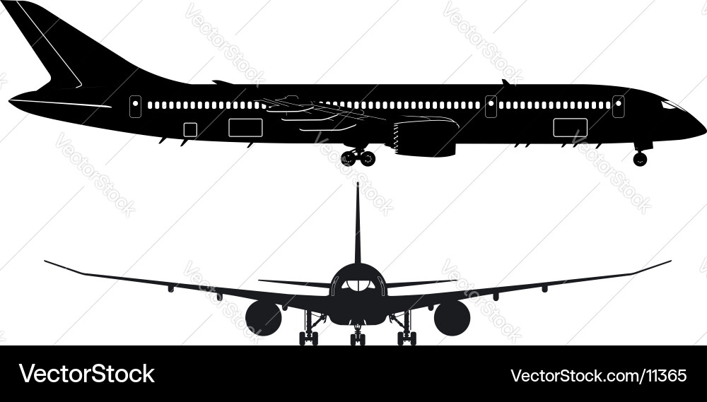 Boeing 787 dreamliner Royalty Free Vector Image