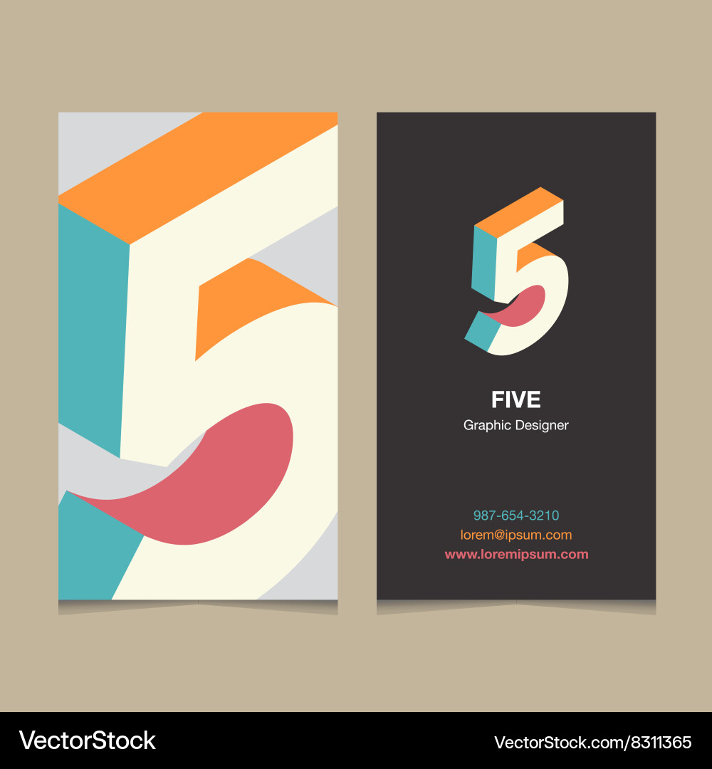 Business card number 5 Royalty Free Vector Image