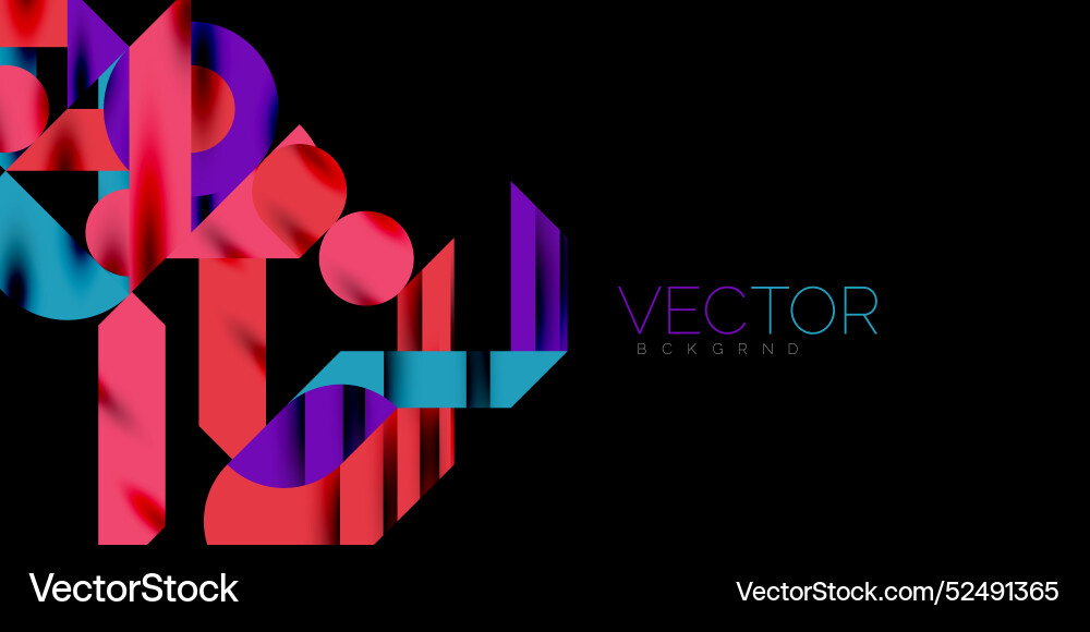 Colorful simple dynamic geometric forms circles Vector Image