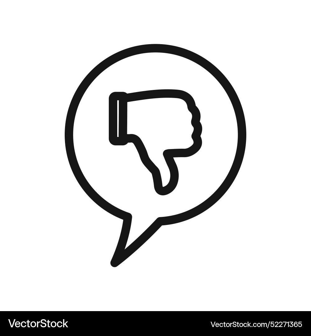 Criticism icon black line art logo Royalty Free Vector Image
