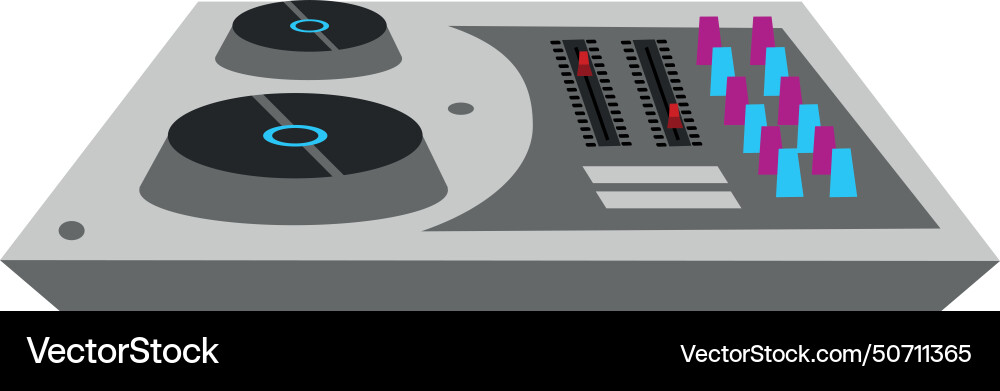 Dj music turntable isolated Royalty Free Vector Image