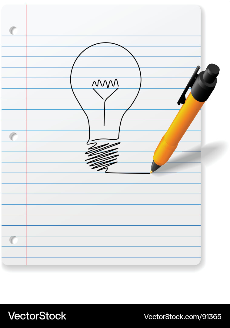 Idea light bulb Royalty Free Vector Image - VectorStock