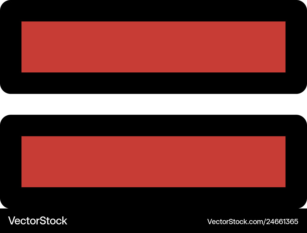 Is equal to icon Royalty Free Vector Image - VectorStock