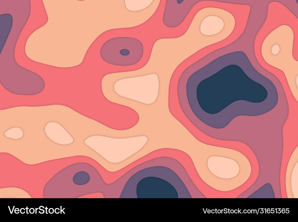 Paper cut shapes cover layout design template Vector Image