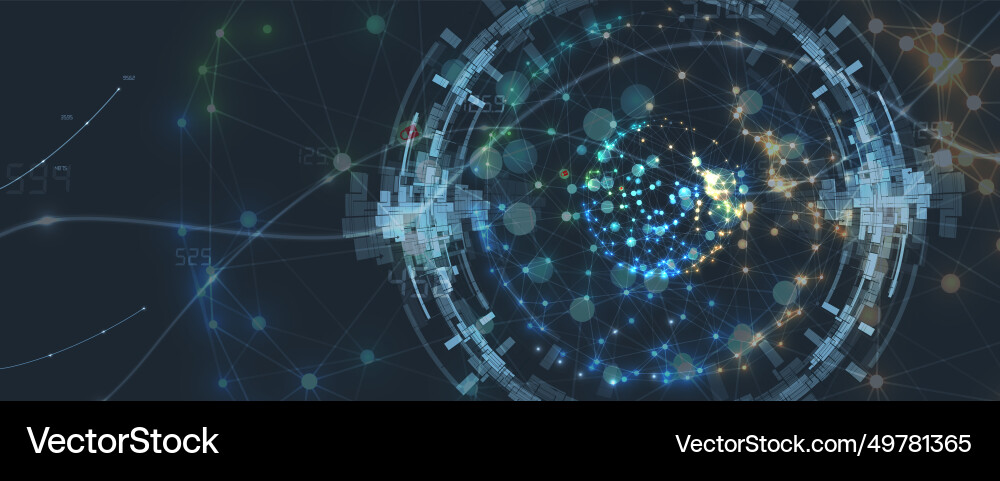 Technology network background science Royalty Free Vector