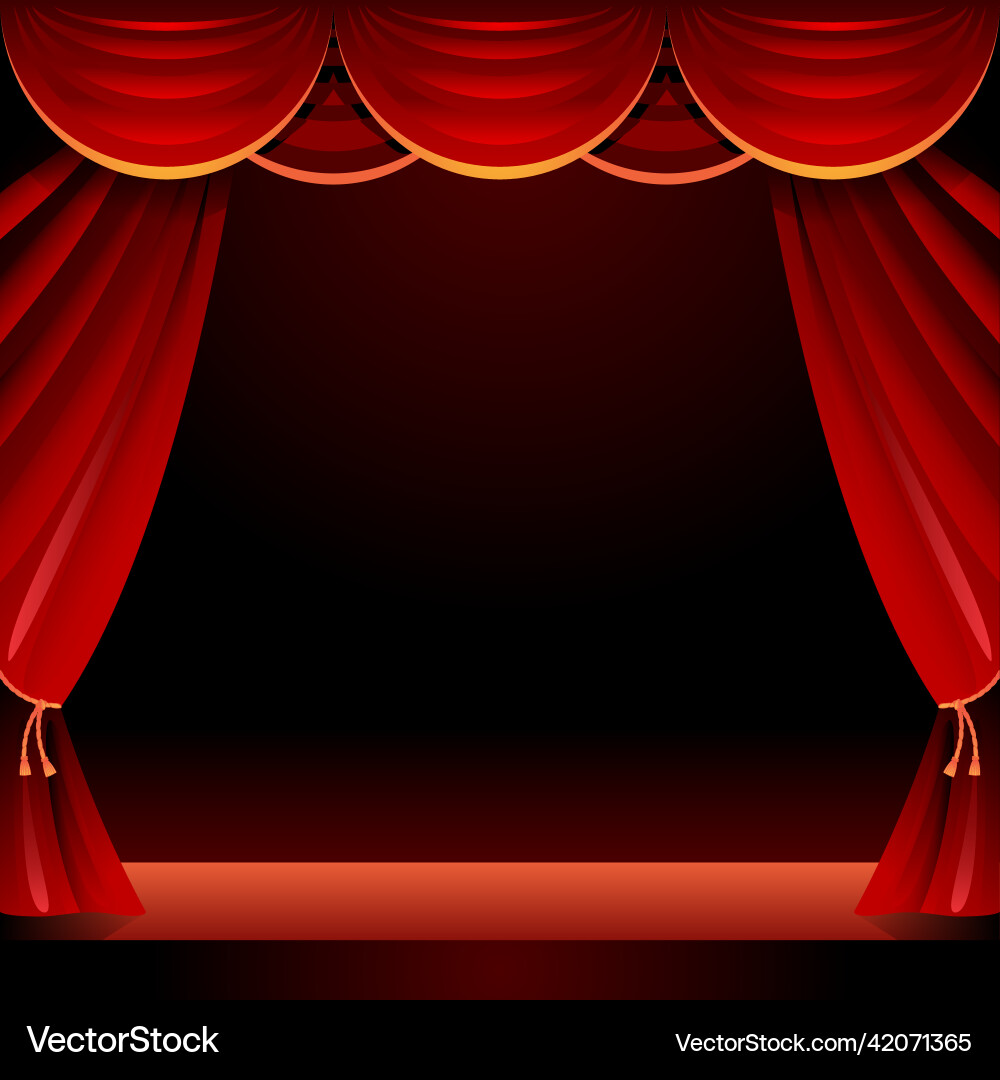 Theater Stage Backdrop Royalty Free Vector Image