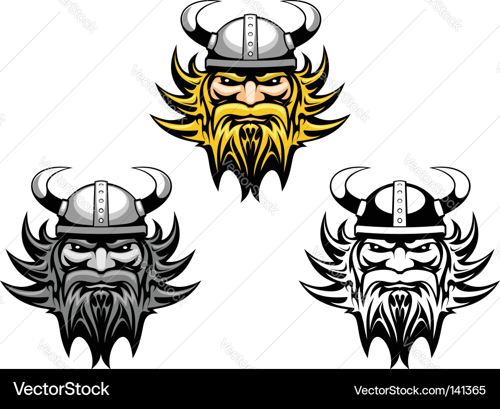 Viking Warrior Head Royalty Free Vector Image - VectorStock