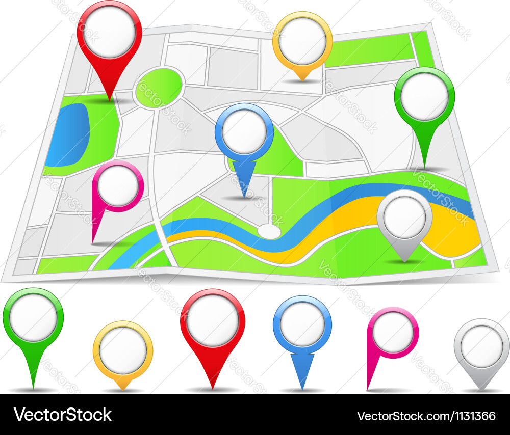 Abstract Folded Paper City Map Vector Images (over 250)