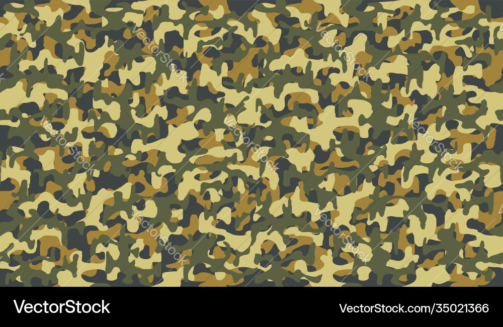 Autumn yellow camouflage pattern seamless fabric Vector Image