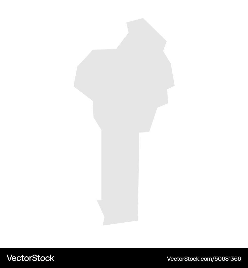 Benin simplified map Royalty Free Vector Image