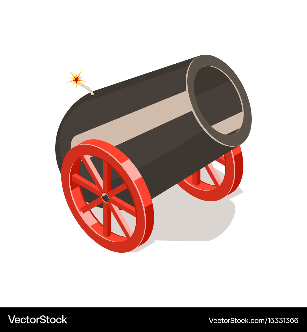 Cannon isolated on white background Royalty Free Vector