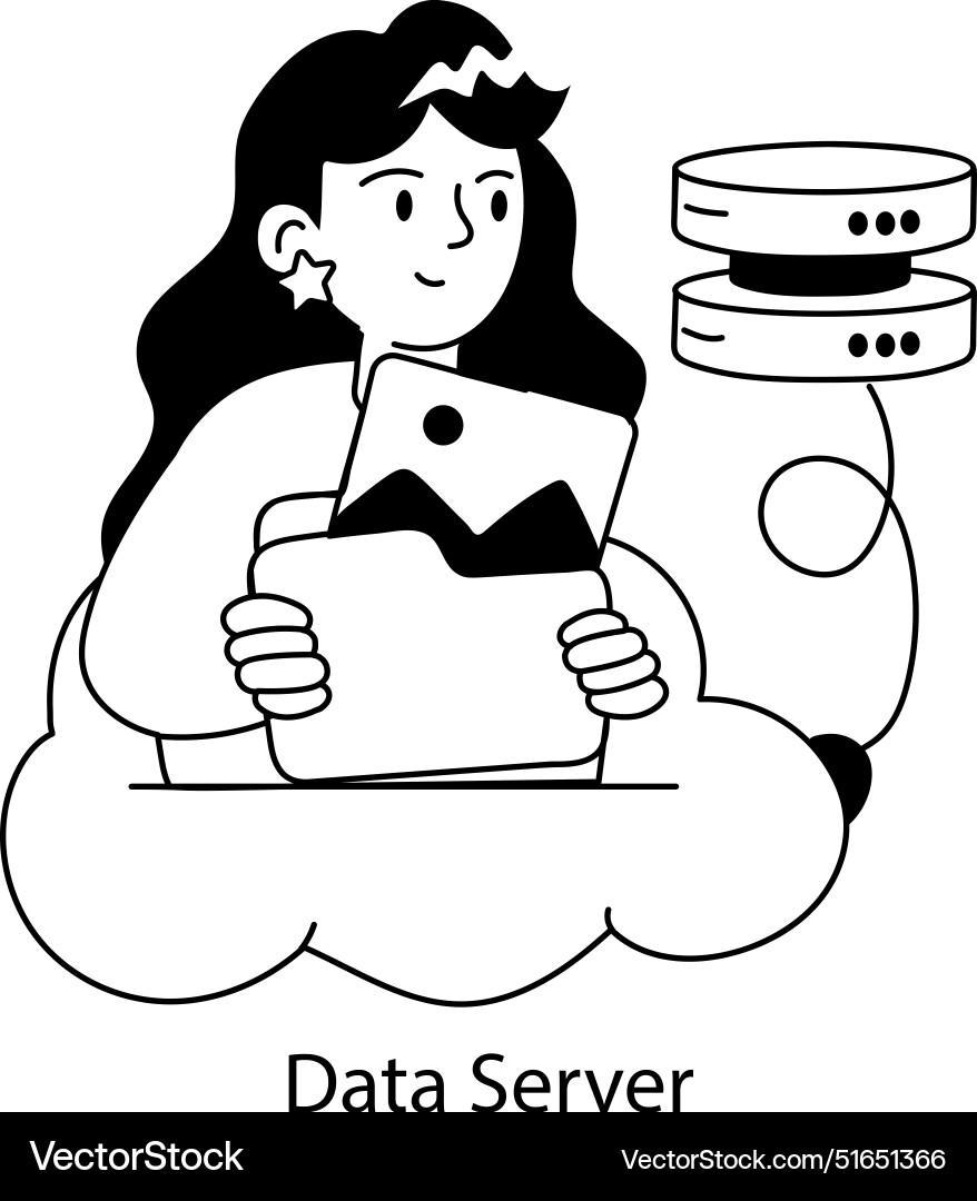 Data server Royalty Free Vector Image - VectorStock