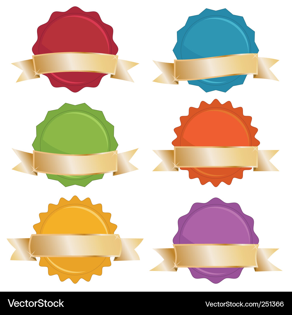 Gold Seal Collection Royalty Free Vector Image