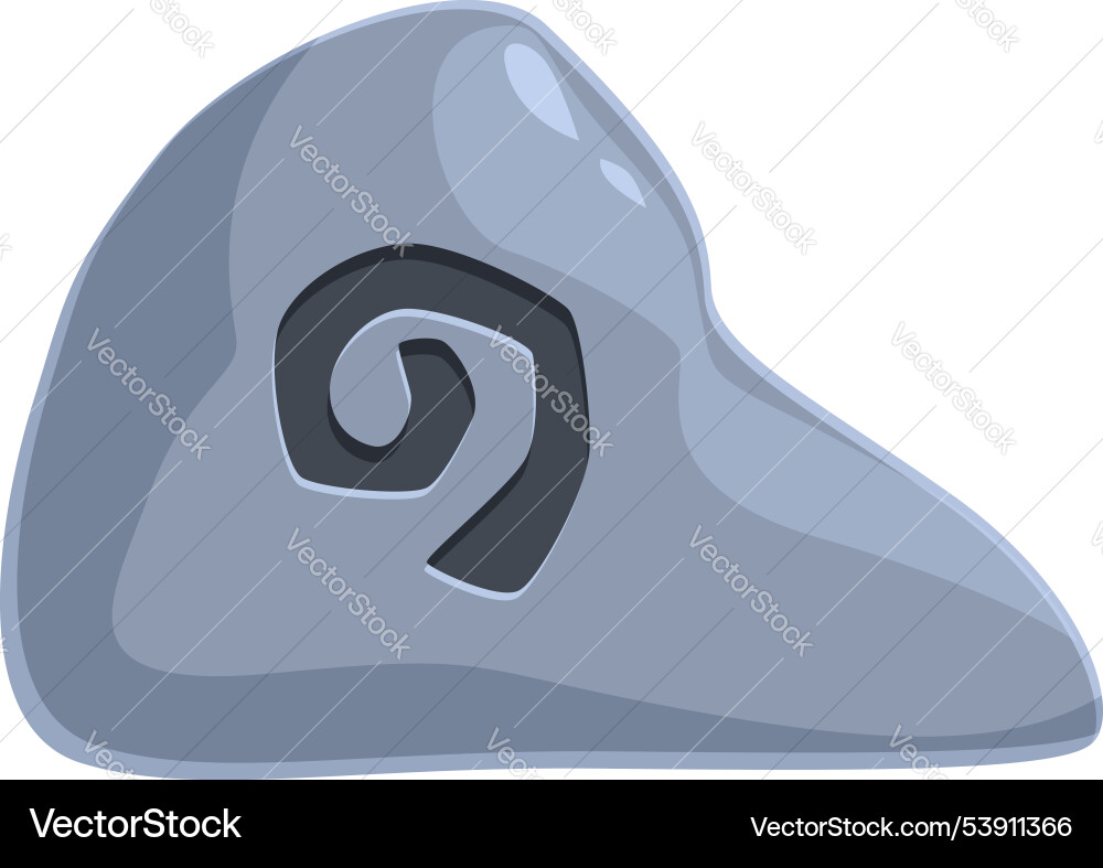 Grauer Stein mit antiken Höhlenmaler Symbol Vektorbild