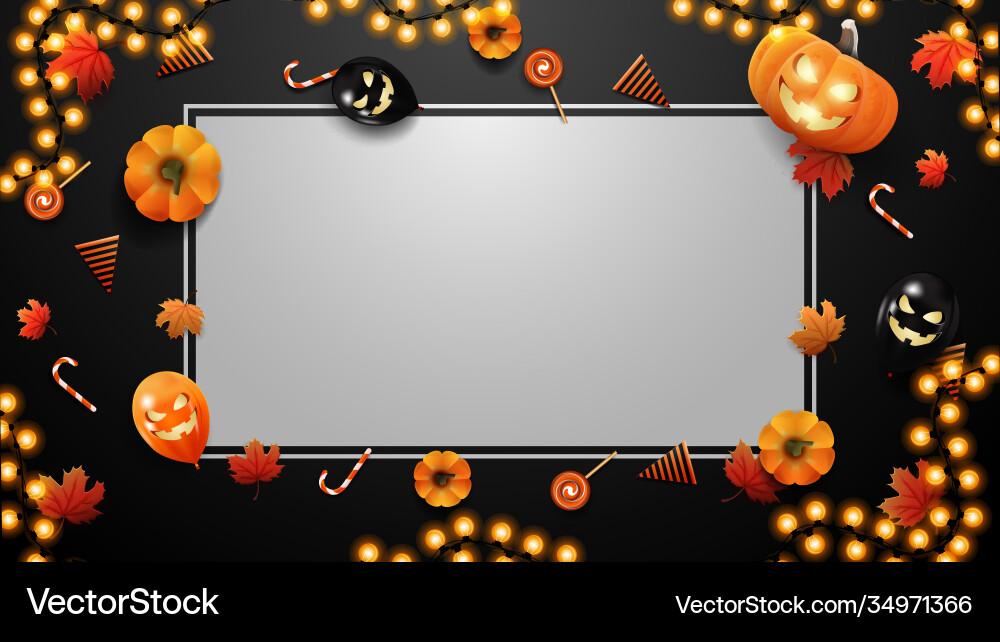 Halloween blank template for your arts with copy Vector Image