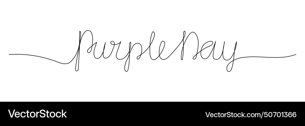 Purple day lettering for epilepsy awareness Vector Image