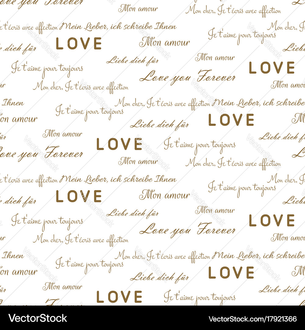 Romantic Love Letters Pattern Royalty Free Vector Image