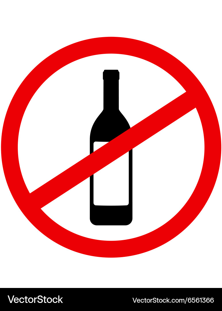 Sign stop alcohol Royalty Free Vector Image - VectorStock