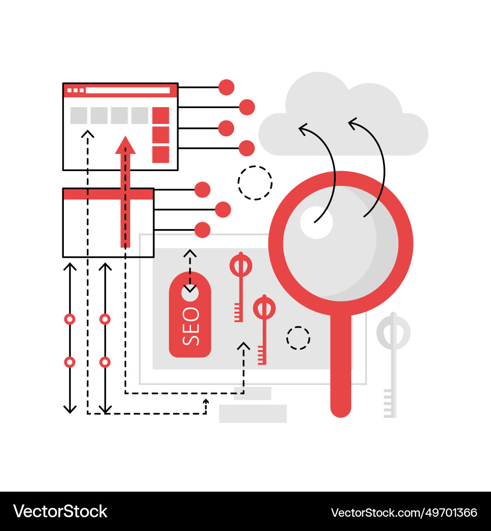 Web seo monitoring Royalty Free Vector Image - VectorStock