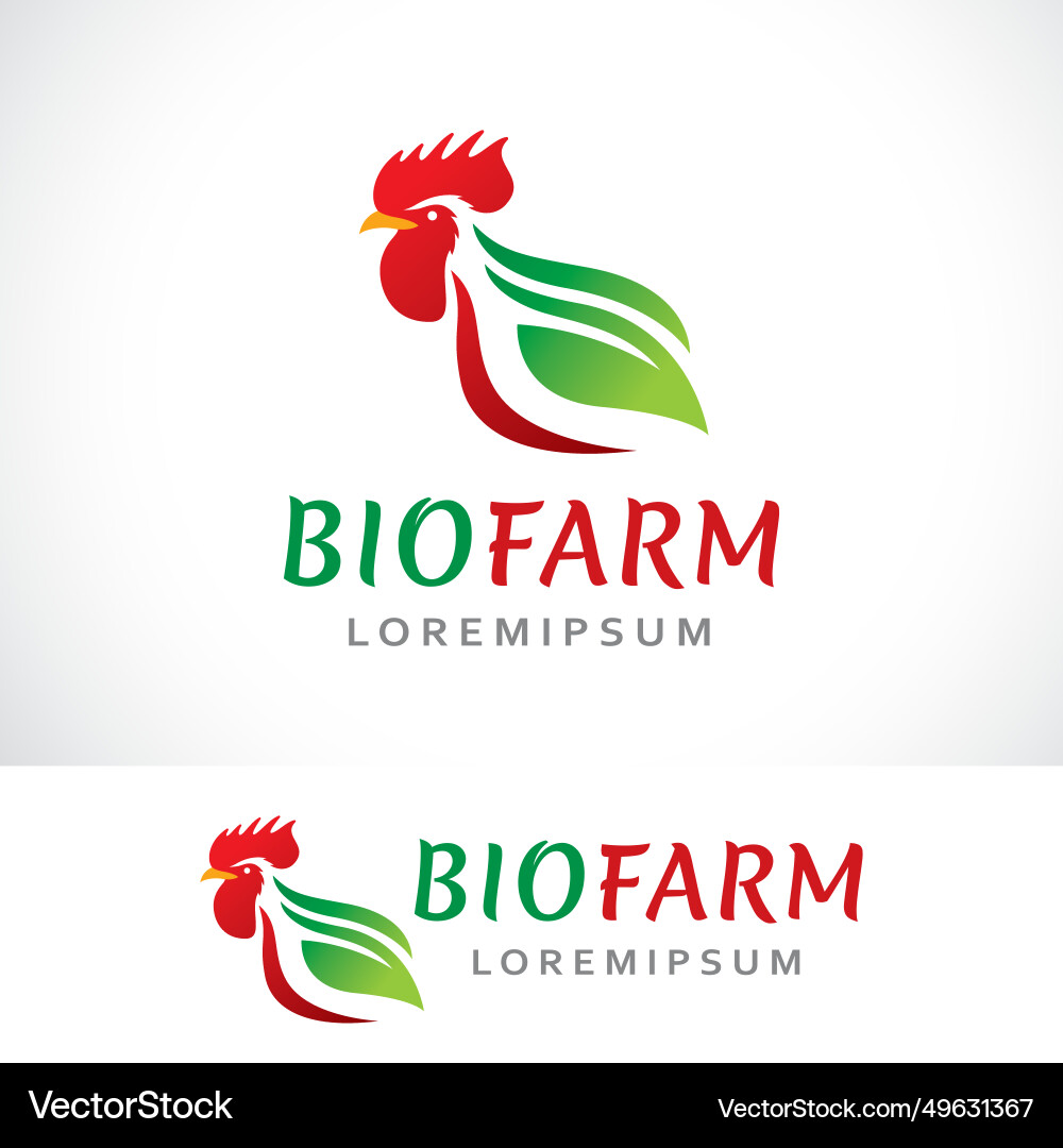 Bio farm logo design template Royalty Free Vector Image